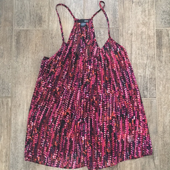 Aqua | Tops | Aqua Sheer Flowy Red Top Size Small | Poshmark